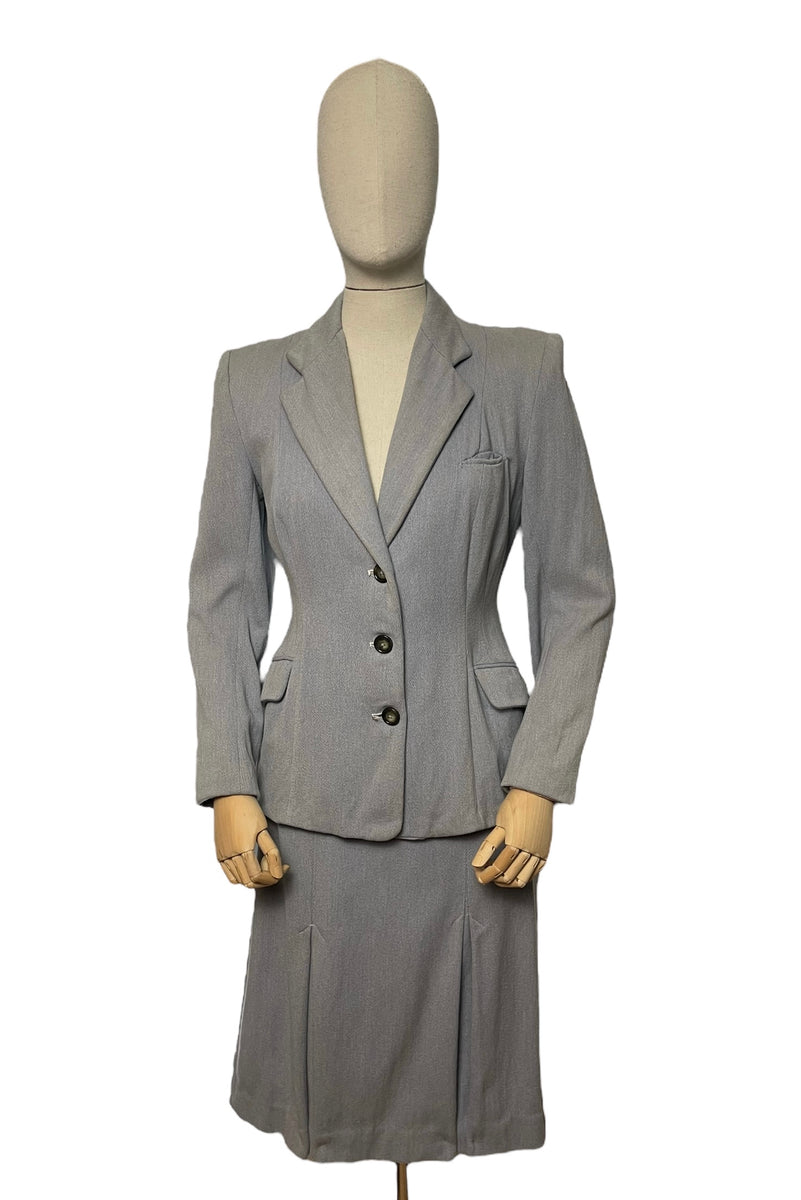 Original 1940's CC41 Pale Blue Grey Utility Wool Suit - Bust 36 38 - A ...