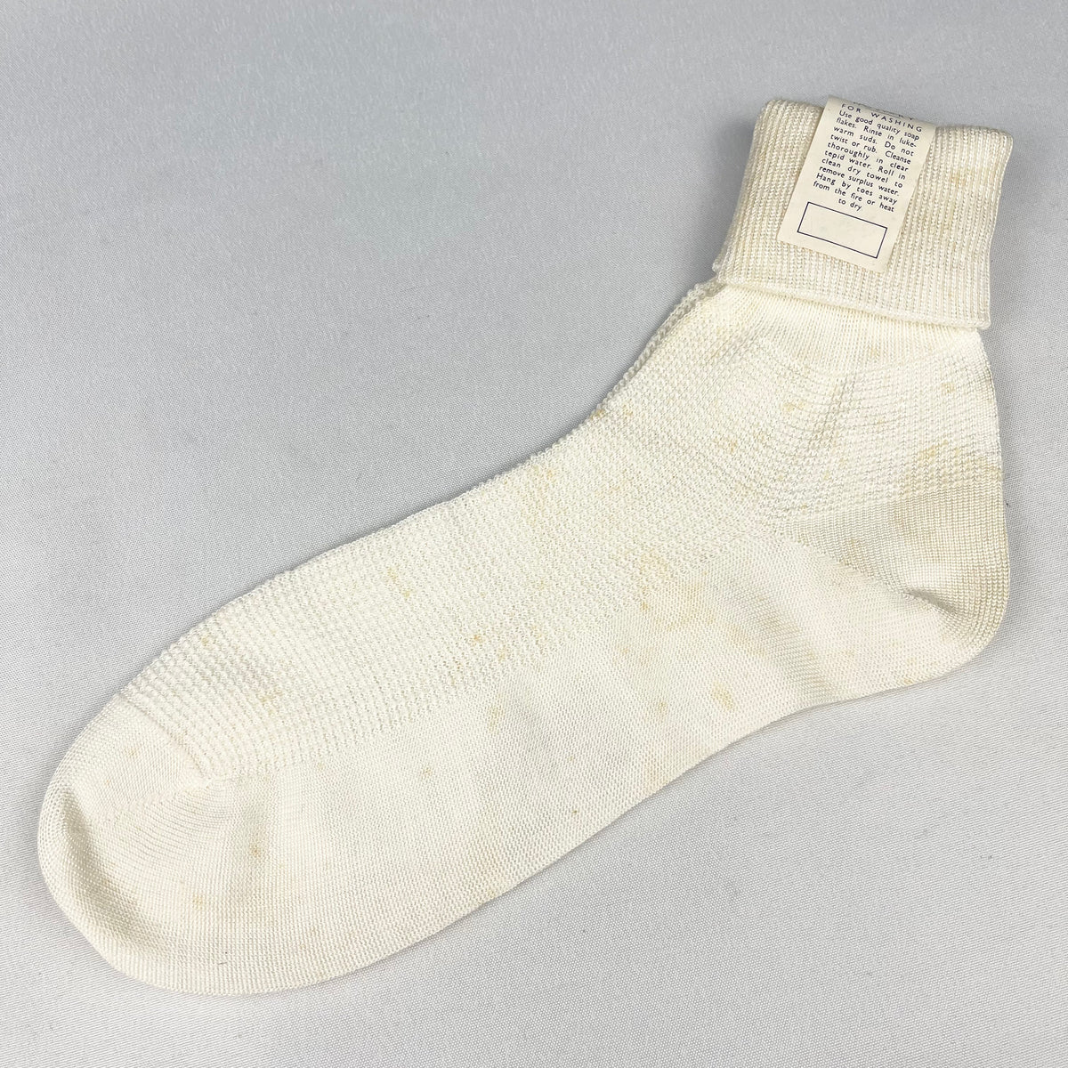 Original 1930s 1940s British Made Cream Cotton Rayon Socks - St Margar ...